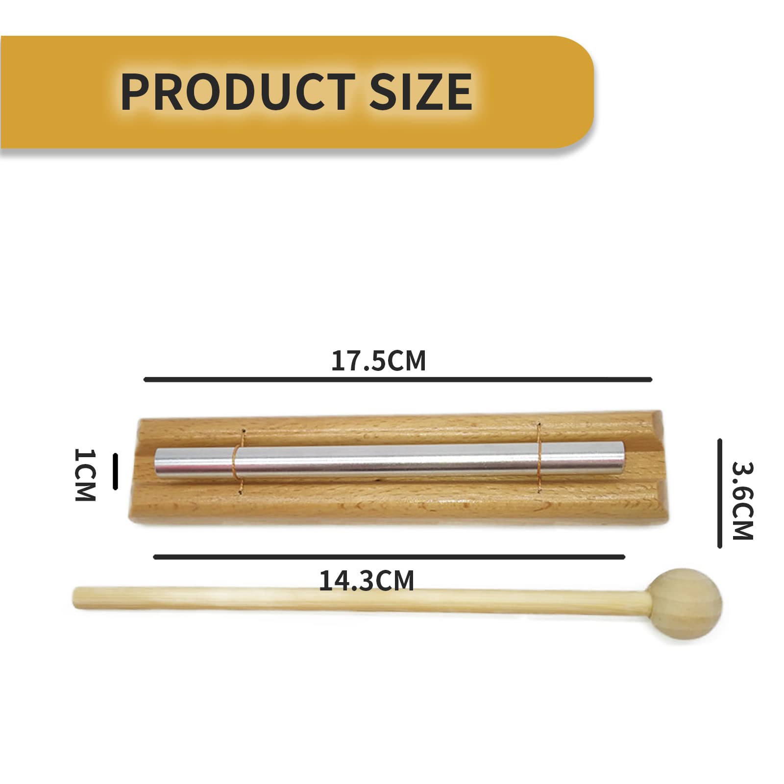 Classroom Chime Meditation Solo Hand Bell Percussion Instrument Teacher Tools Reminder Bell for Classroom Management, Meditation