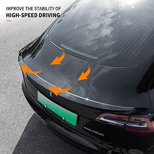 Bomely Spoiler Wing Compatible with 2017-2023 Tesla Model 3 Spoiler Wing Performance Car Rear Spoiler Carbon Fiber Pattern Kit Tesla Model 3 Accessories (Matte Carbon Fiber Pattern)