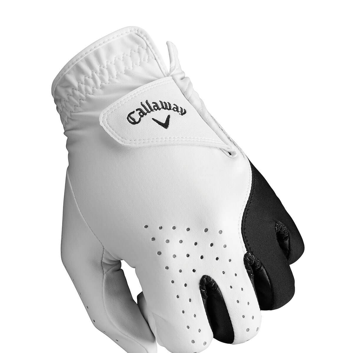 Callaway Golf Weather Spann Glove (Worn on Right Hand, Standard 2019, Large, White)