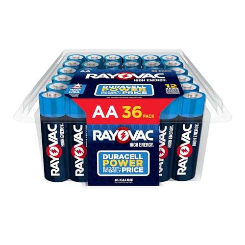 Rayovac Alkaline AA Batteries, 815-36PPF, 36-Pack with Recloseable Lid