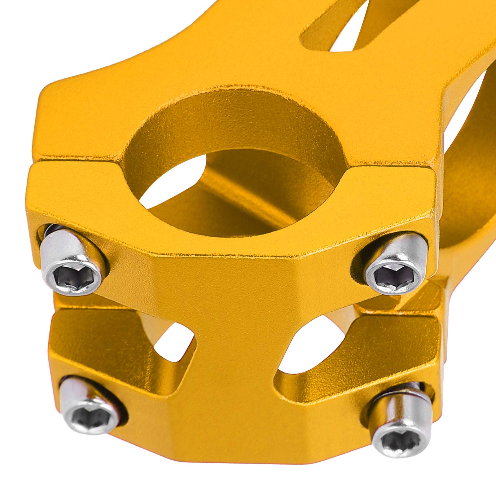 CHICIRIS Bike Short Stem, Mountain Bike Stem Anodized Sandblasting Process for Road Bikes(Golden)