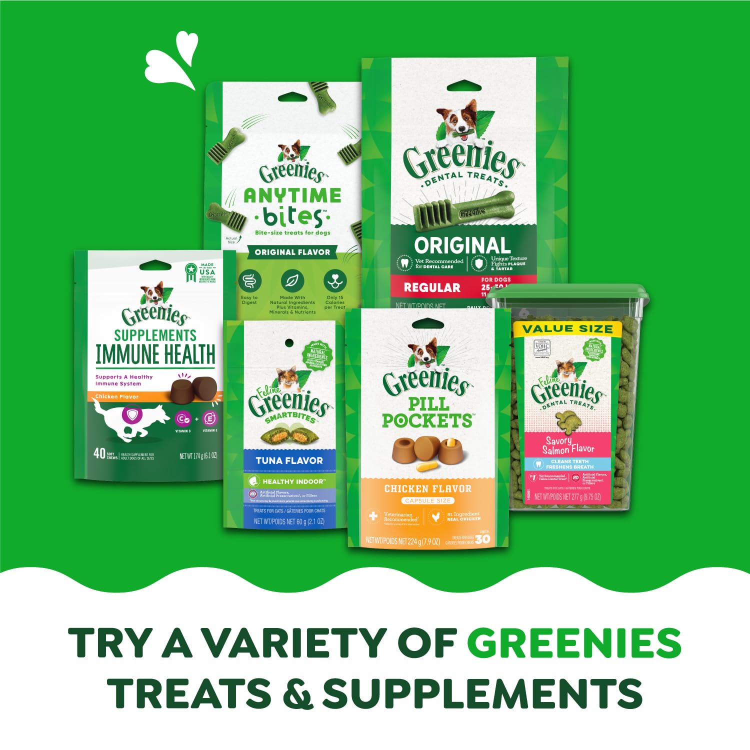Greenies Large Natural Dental Care Dog Treats Fresh Flavor, 12 oz. Pack (8 Treats)