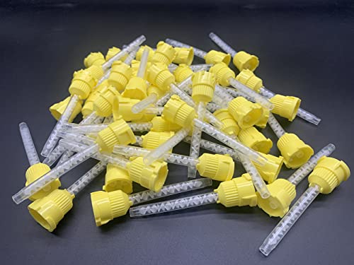 Dental Mixing Tips and Dental Intra Oral Tips for Dental Impression Mixing- 100Pcs, Yellow