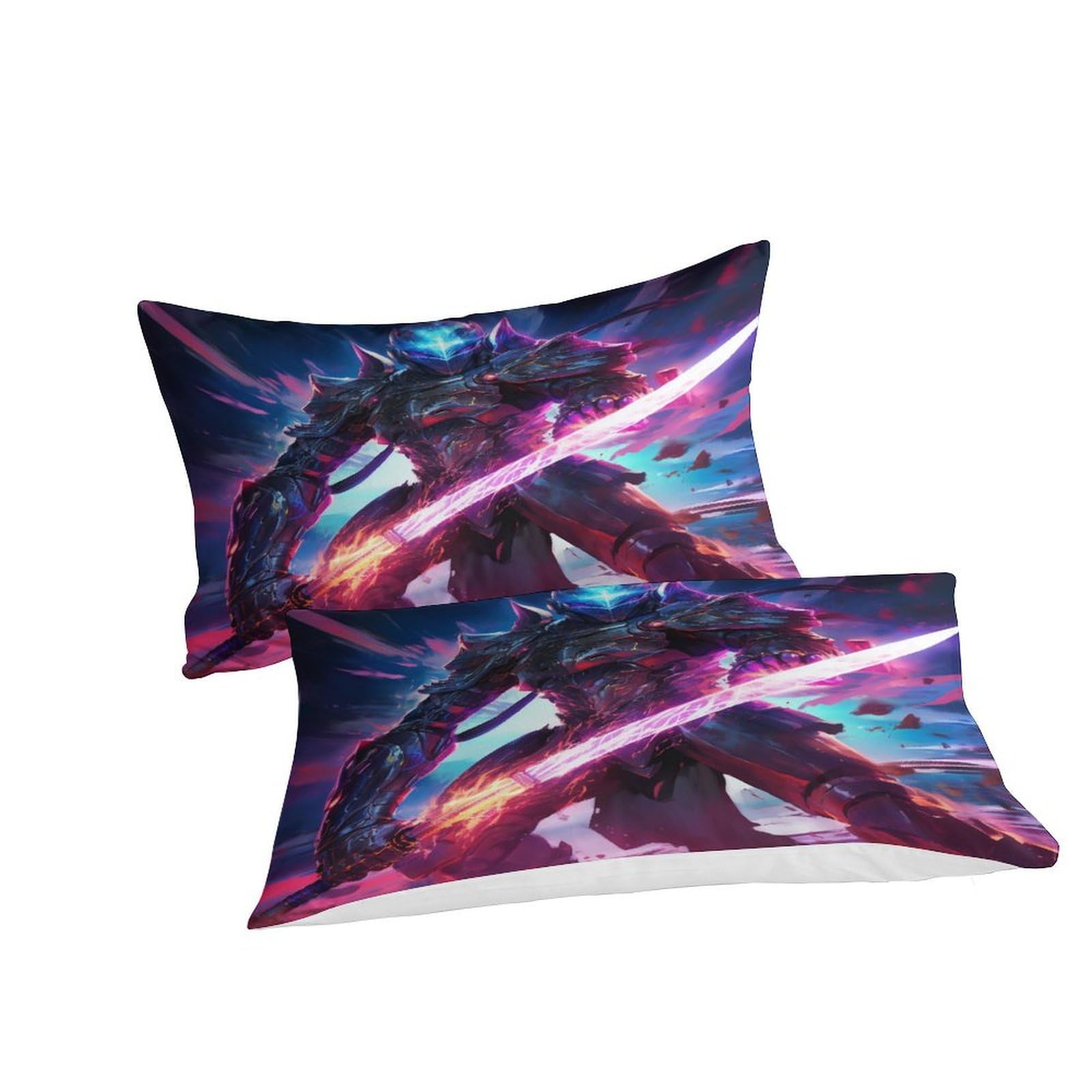 EVMILA Ninja 3D PrintedMech Warrior Duvet Cover Quilt Cover Comforter Covers Bedding Set Microfiber 3 Pieces for Childrens and Adults with Pillowcases with Zipper Closure Queen(228x228cm)