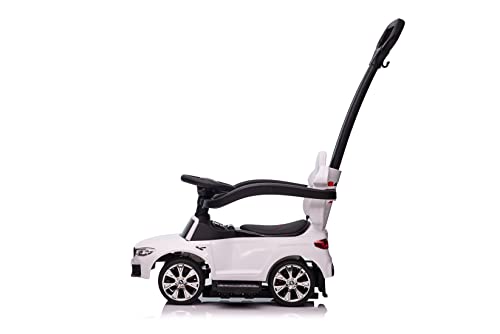 Best Ride On Cars BMW 4 in 1 Battery Powered Push Car, White, Large
