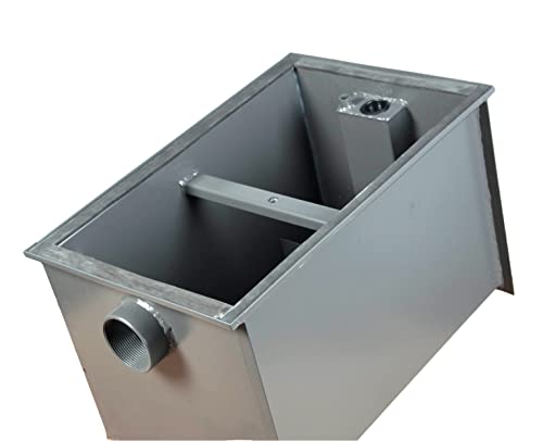 Wentworth 40 Pound Commercial Grease Trap Interceptor for Restaurant Under Sink Kitchen, 20 GPM, WP-GT-20