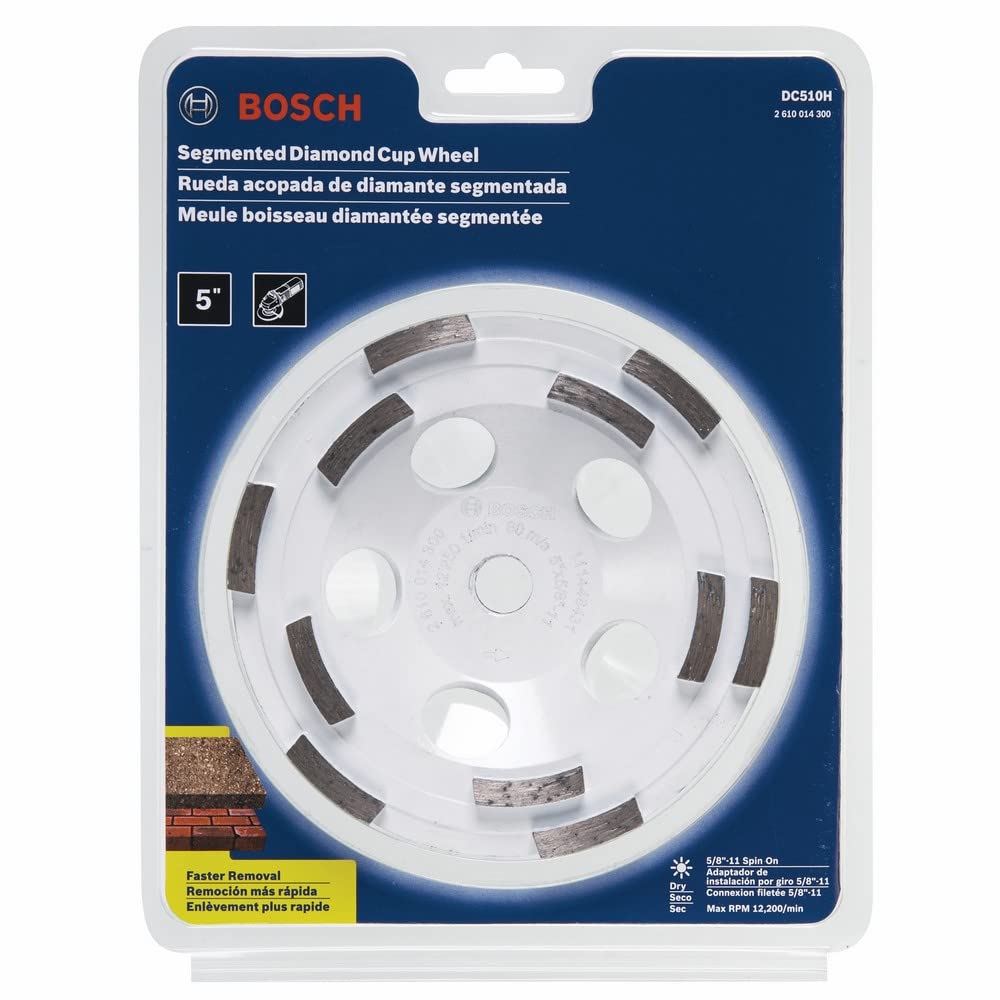 BOSCH DC510 5-Inch Diamond Cup Grinding Wheel for Concrete