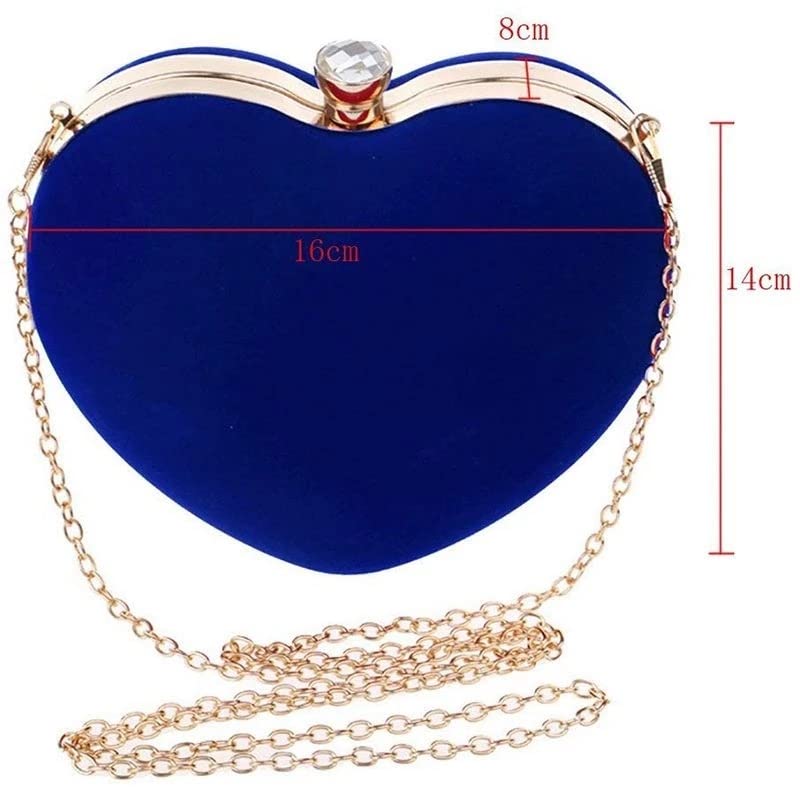 CCBUY Heart Shape Clutch Bag Messenger Shoulder Handbag Tote Evening Bag Purse,Blue