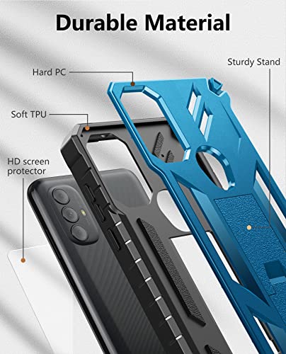 for Motorola Moto G-Power 2022 Case: Moto G Play 2023 Case Drop Proof Protection Durable Protective Heavy Duty Shockproof TPU Matte Textured Mobile Phone Cover Moto G Power 2022 Case with Kickstand