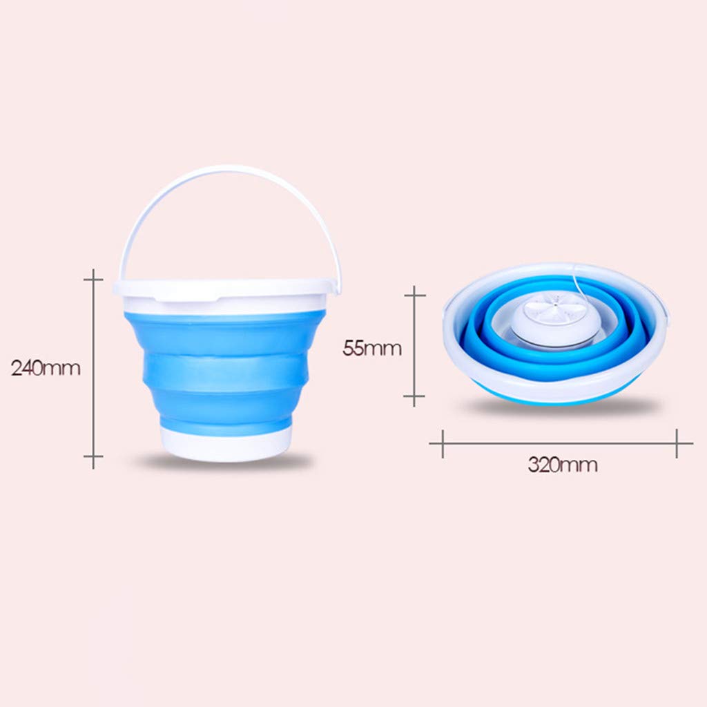 Folding Barrel Washing Machine/Ultrasonic Turbine/Mini Small Portable/Dormitory/Socks Underwear Cleaning Artifact