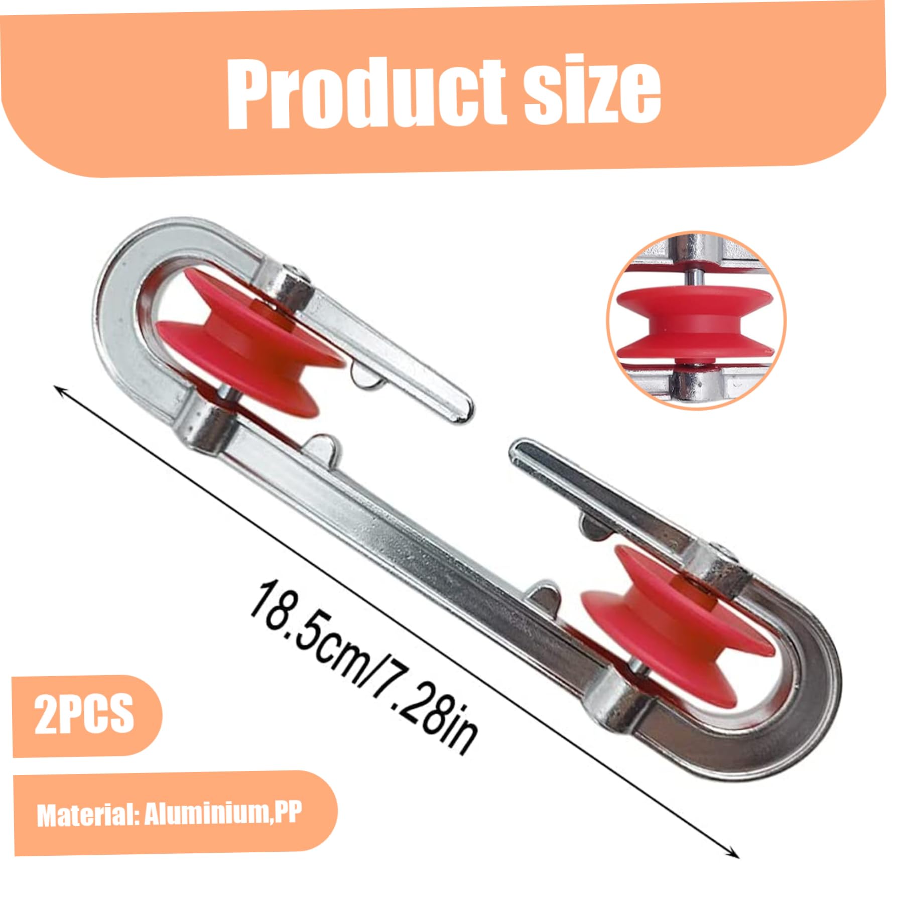 Laqerjc Clotheslines Clothesline Spreader 2Pcs Aluminium Heavy Duty Outdoor Clothes Line Separator Pulley for Long Clothesline and Heavy Loads