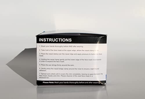 Disposable Face Mask Black 3-Ply - 50 Pcs, (TWR-BLK-50MSK)