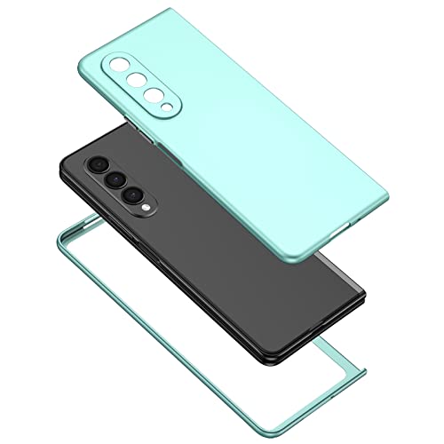 SHIEID Samsung Z Fold 3 Case, Z Fold 3 Case Ultra-Thin Phone Case Protective Cover for Samsung Galaxy Z Fold 3 5G Fashion PC Back Cover, Sky Blue