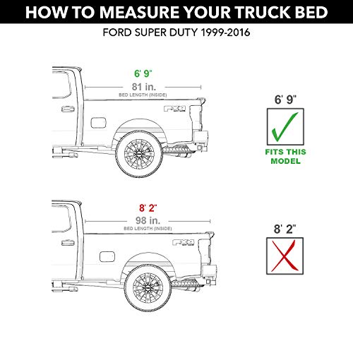 UnderCover Flex Hard Folding Truck Bed Tonneau Cover | FX21012 | Fits 1999 - 2007 Ford F-250/350 Super Duty 6' 9" Bed (81")