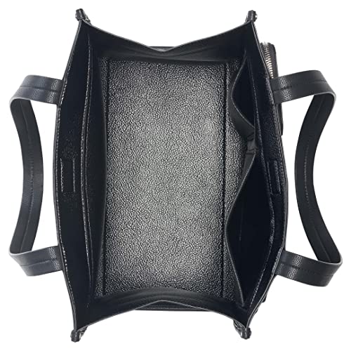 Calvin Klein Ember Organizational Tote, Black/Silver,One Size