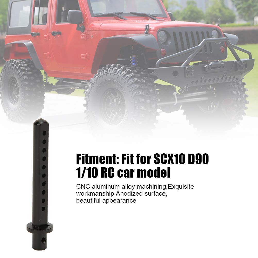 RC Car Shell Column, 4Pcs Remoted Control Model Car Accessory RC Car Shell Column Standoff Pillar with 8Pcs R Pins for SCX10 1/10 RC Crawler Kids Toy Car Upgrade Parts(Black) Car Model Accessories