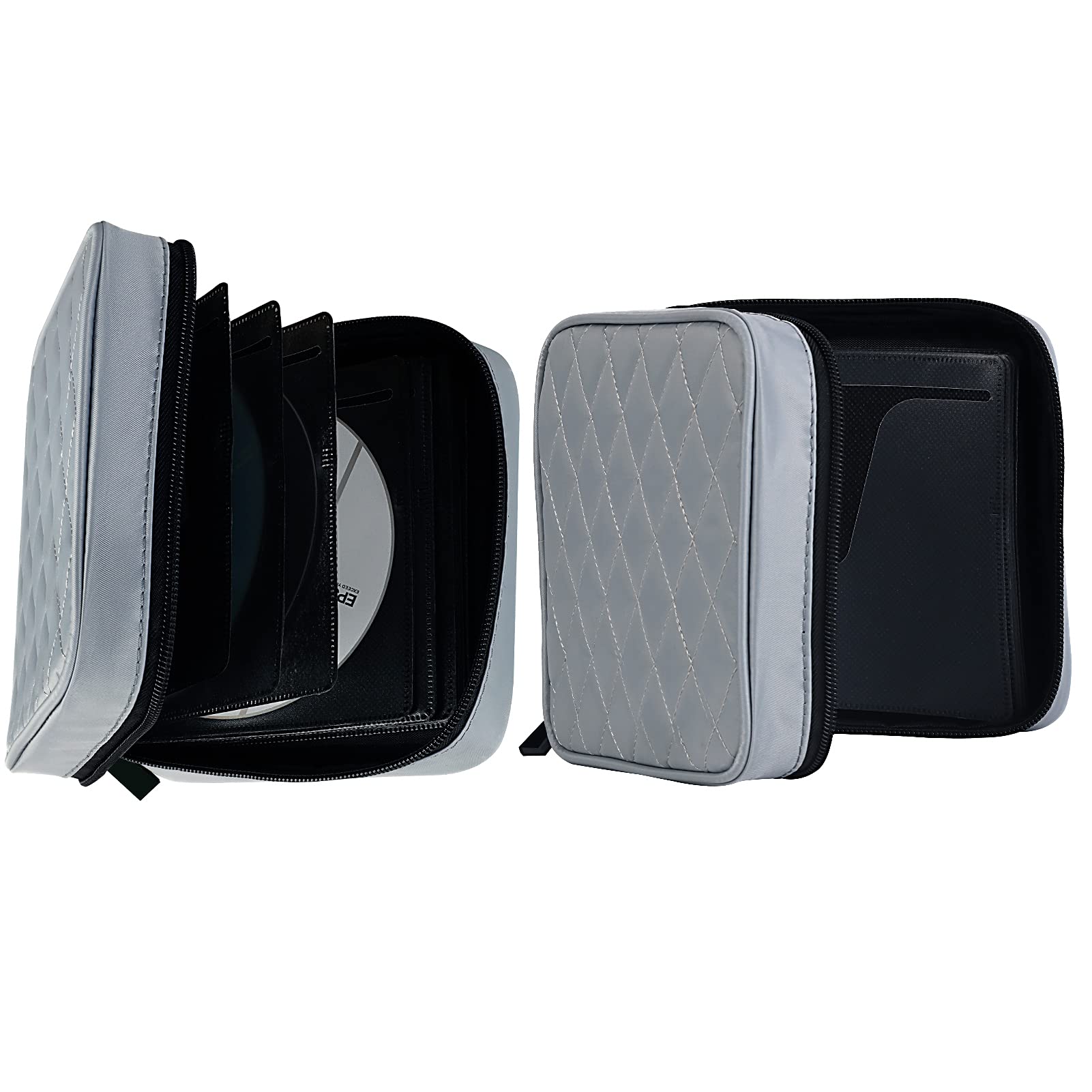 CD Case DVD Case Holder: 40 Capacity CD Storage DVD Organizer Binder Protective CD Book CD Wallet Portable Small CD Cases Disc Holder CD Folder Blu Ray Album CD Carrying Bag Sleeves for Car Movie Home