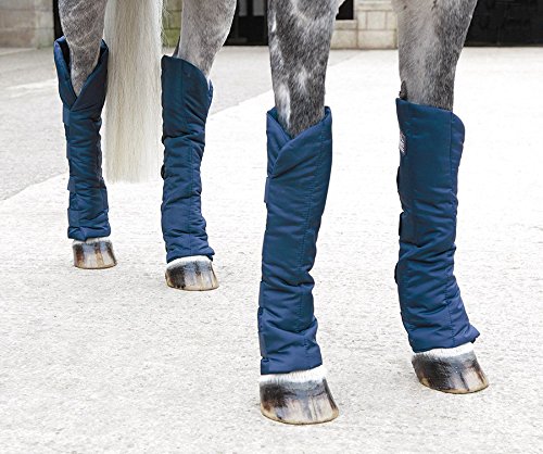 Shires Equestrian Travel Sure Economy Horse Travelling Boots - Navy (Large)