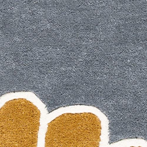 SAFAVIEH Soho Collection 2'6" x 6' Grey / Yellow SOH705A Handmade Premium Wool & Viscose Runner Rug