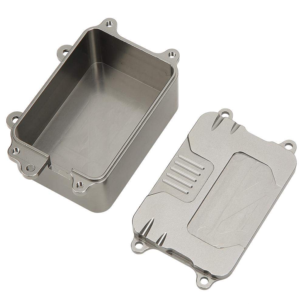Receiver Box, 1:10 Scale Remoted Control Metal Receiver Box ESC Receiving Box RC Vehicle Accessories for SCX10 1/10 RC Crawler Kids Toy Car Rc Receiver Box Rc Receiver Box Rc Receiver Box