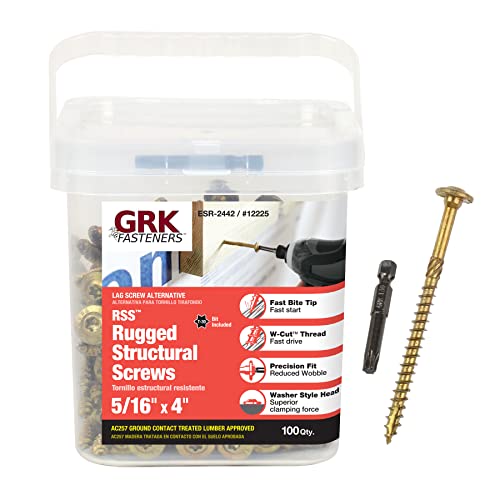 GRK FASTENERS 12225 RSS 5/16" x 4" SCREWS 100CT