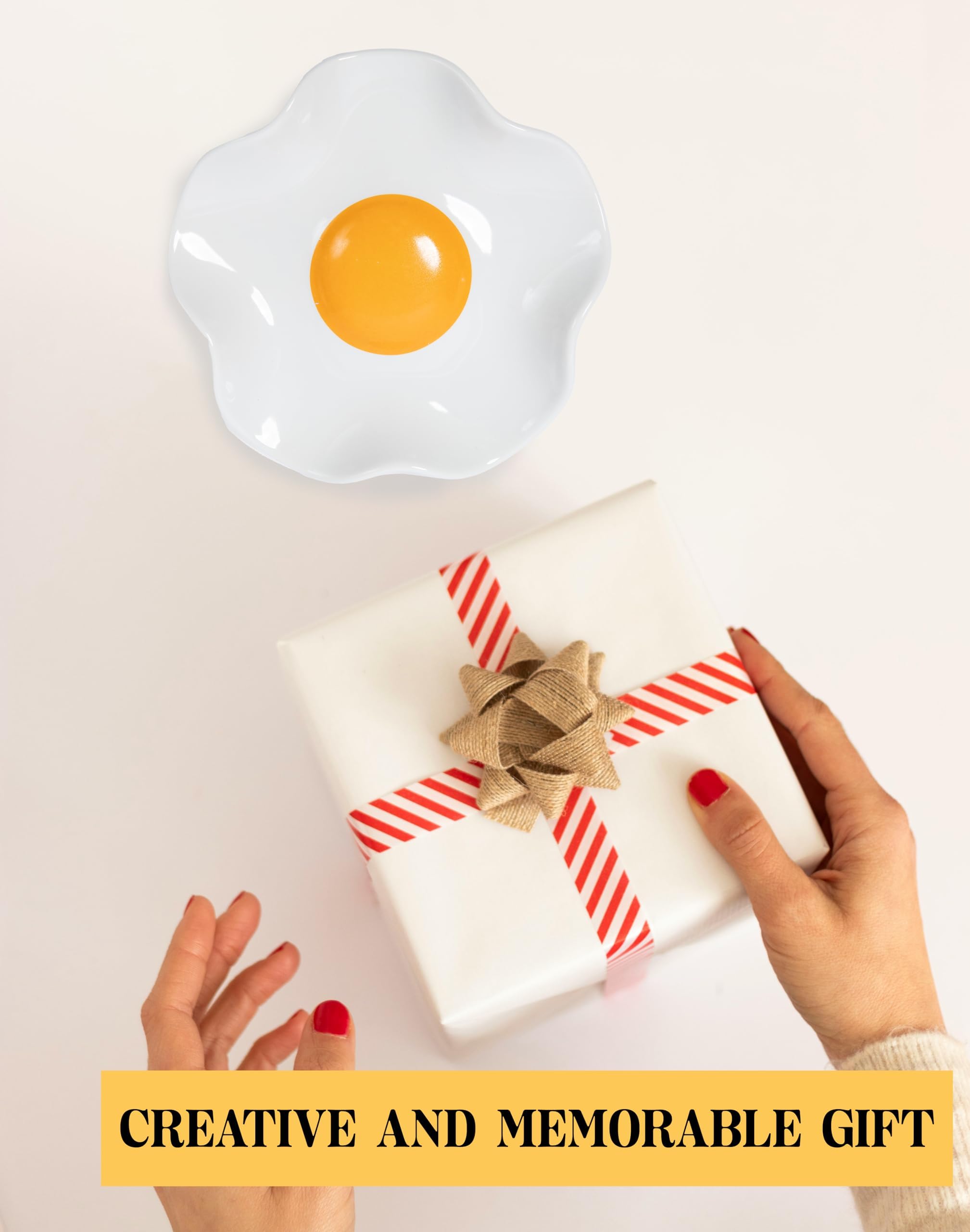 Fried Egg Ceramic Spoon Rest for stove top and kitchen counter | Large and Dishwasher-Safe Utensil holder | Home & kitchen decor | Kitchen Gifts for women | House warming gifts new home