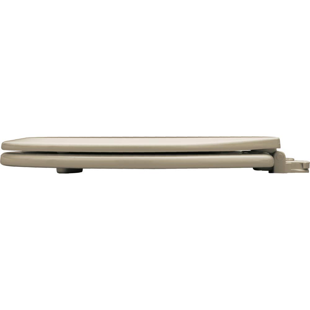 CHURCH 585EC 006 Toilet Seat with Easy Clean & Change Hinge, ELONGATED, Durable Enameled Wood, Bone