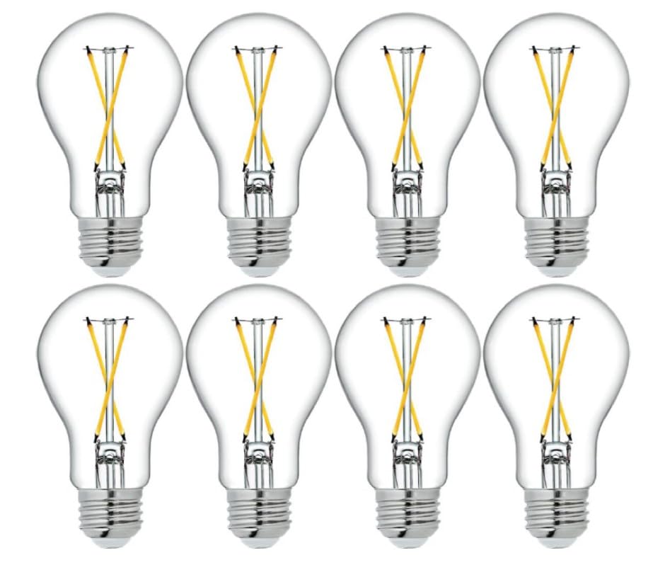 GE Relax 40-Watt EQ A19 Soft White Dimmable LED Light Bulb (8-Pack)