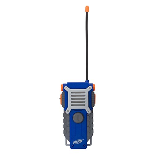 Sakar Nerf Walkie Talkie for Kids Fun at The Touch of A Button, Set of 2, 1000' Range, Rugged Pair Battery Powered Gray Blue & Orange