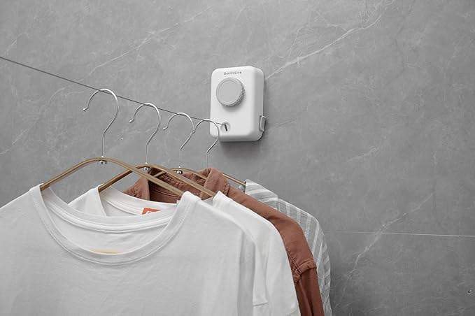 GorillaLine Max - Retractable Clothesline Indoor Outdoor Clothes Line | Heavy Duty Clothes Drying Laundry Line | Wall Mounted Drying Rack Clothing Line | with GorillaGrip Technology