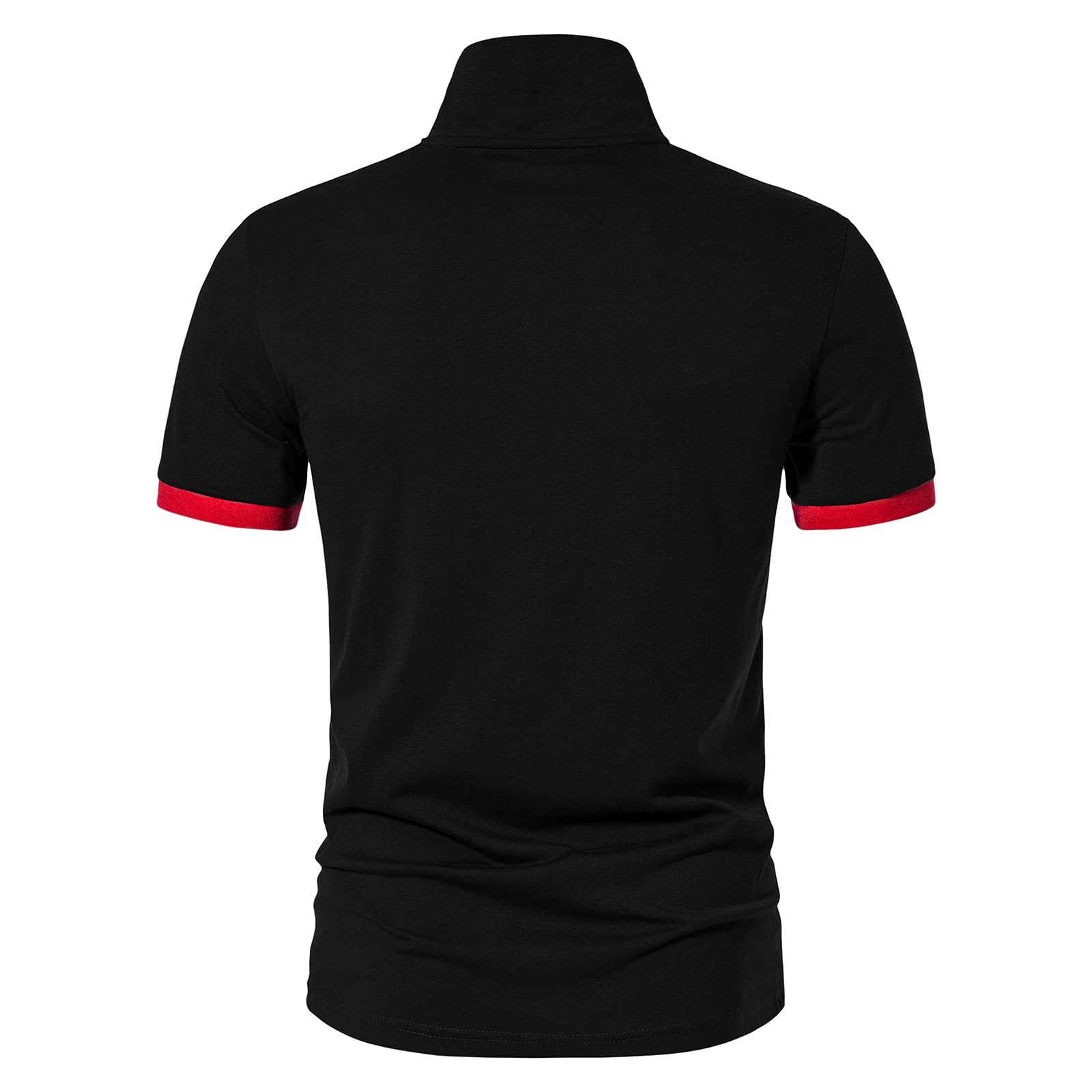 CEHT Mens Polo Shirts Long Sleeve Cotton Golf Shirts for Men Slim Fit Casual Tops Navy