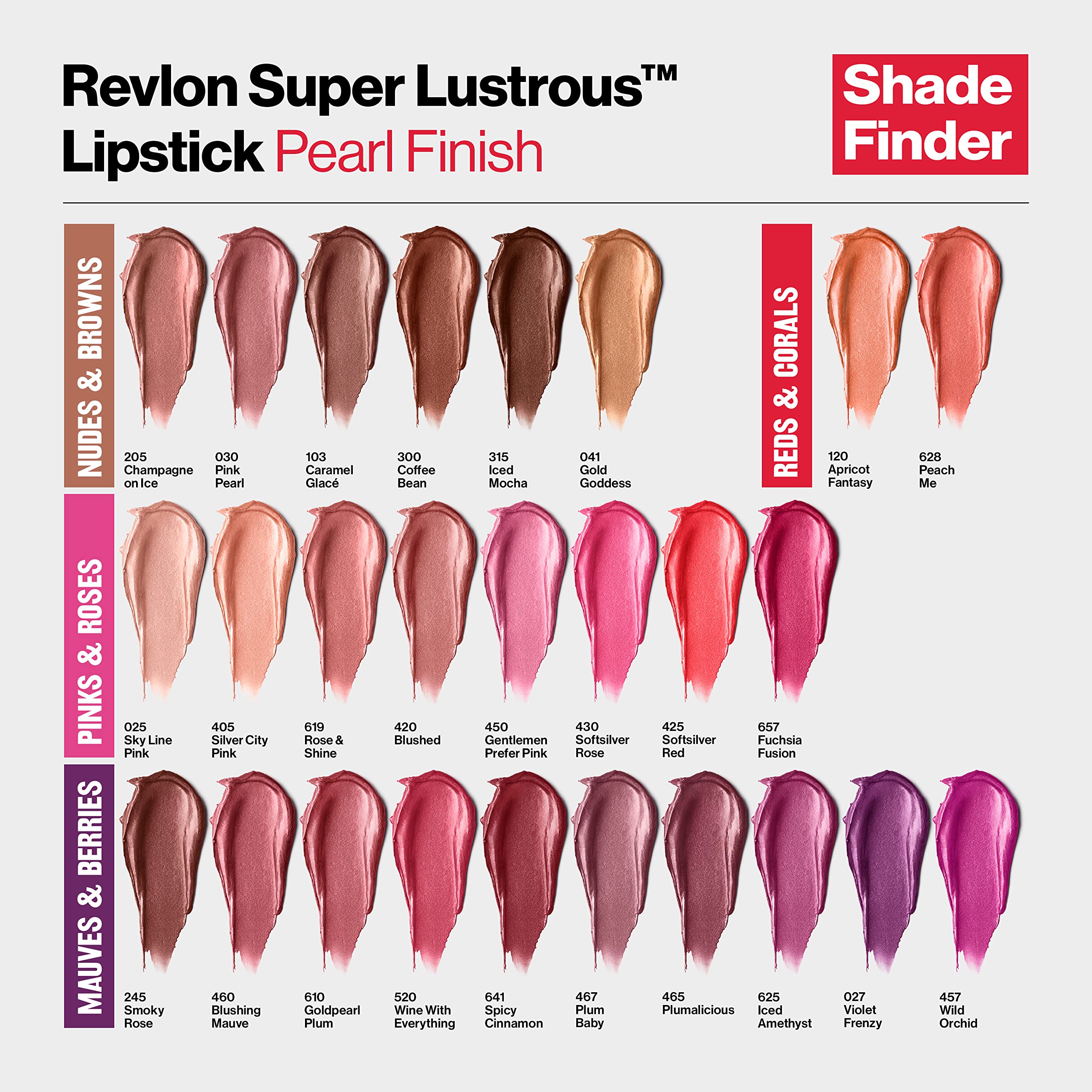 REVLON Lipstick, Super Lustrous Lipstick, Creamy Formula For Soft, Fuller-Looking Lips, Moisturized Feel in Berries, Spicy Cinnamon (641) 0.15 oz