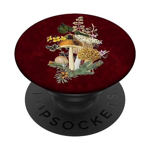 Forest Mushroom Butterfly Lover Cottagecore Aesthetic PopSockets Standard PopGrip