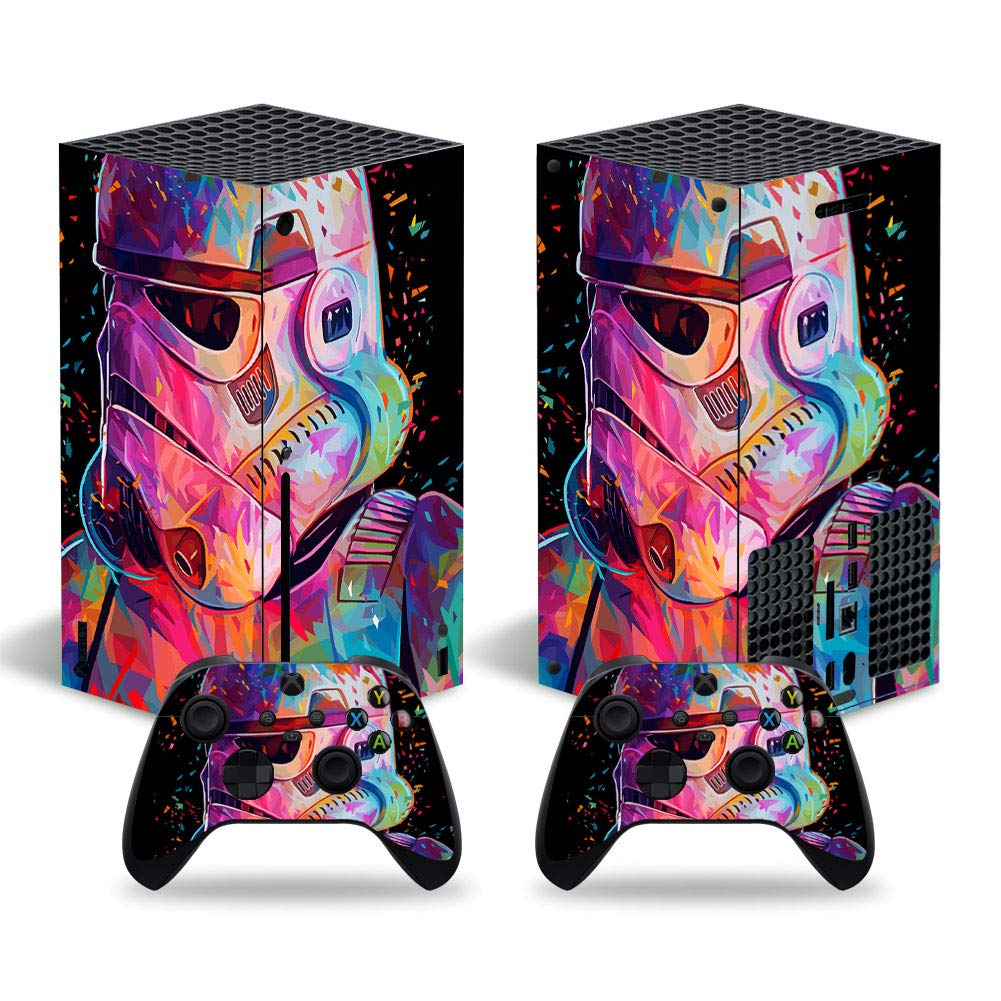 Boorsed Vinyl Skin Decal Stickers for Xbox Series X Console Skin, Anime Protector Wrap Cover Protective Faceplate Full Set Compatible with Controller Skins (Imperial Stormt rooper[9002])