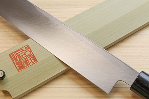 Yoshihiro Shiroko High Carbon Steel Kasumi Yanagi Rosewood Handle Sushi Sashimi Chef Knife (10.5'' (270mm))