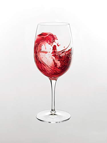 Luigi Bormioli Aero 12.25 oz Red Wine Glasses, 6 Count (Pack of 1), Clear