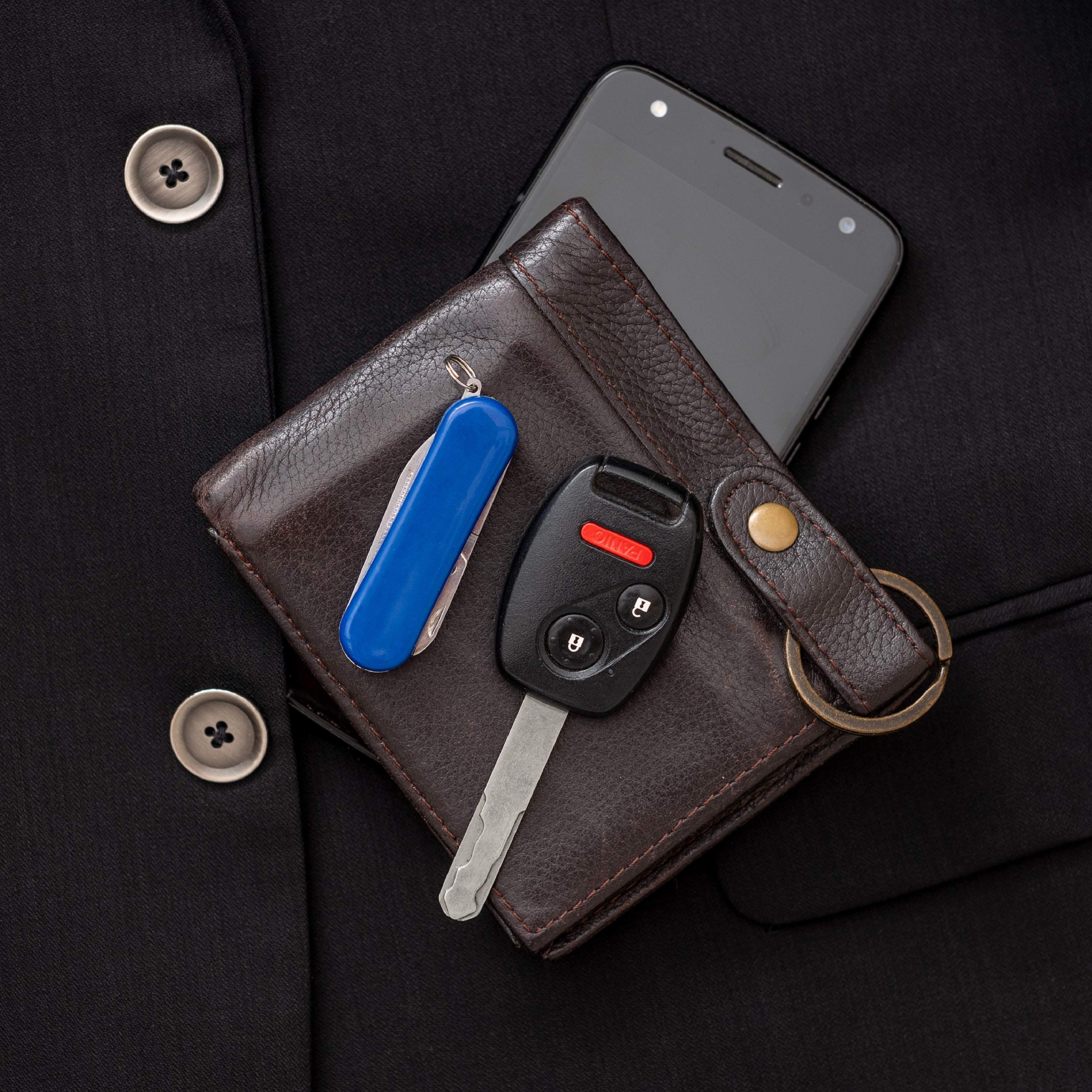 MAXAM Multi-Function Army Knife - Blue Mini Multi-Tool, Pocket Knife with Scissors
