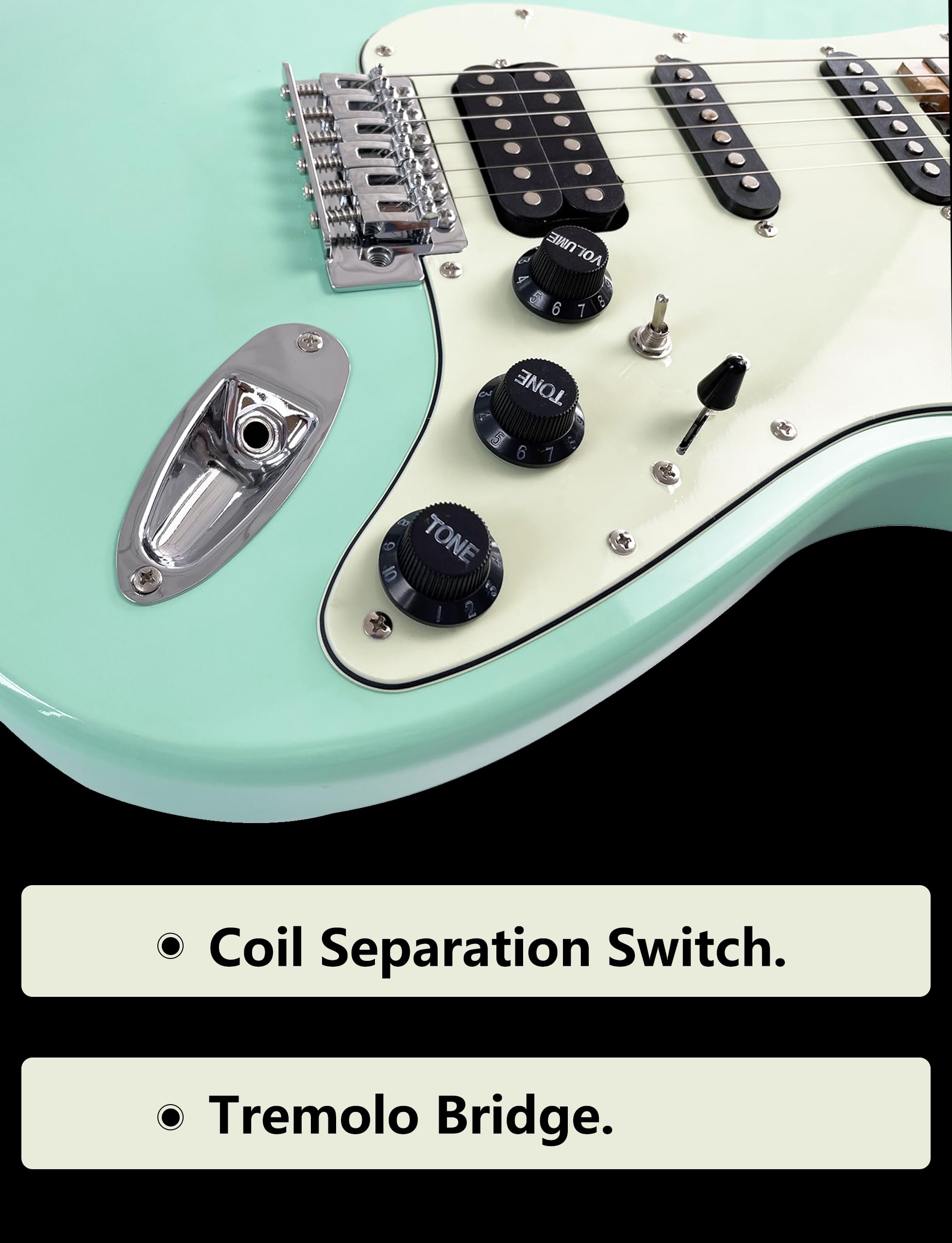 Censtar Electric Guitar,Coil Split Humbucker Pickups 6-string guitarra electrica,Roasted Mahogany Body and Maple Neck,Venus Solid Body Electric Guitars for Adults,for Professional/Full Size