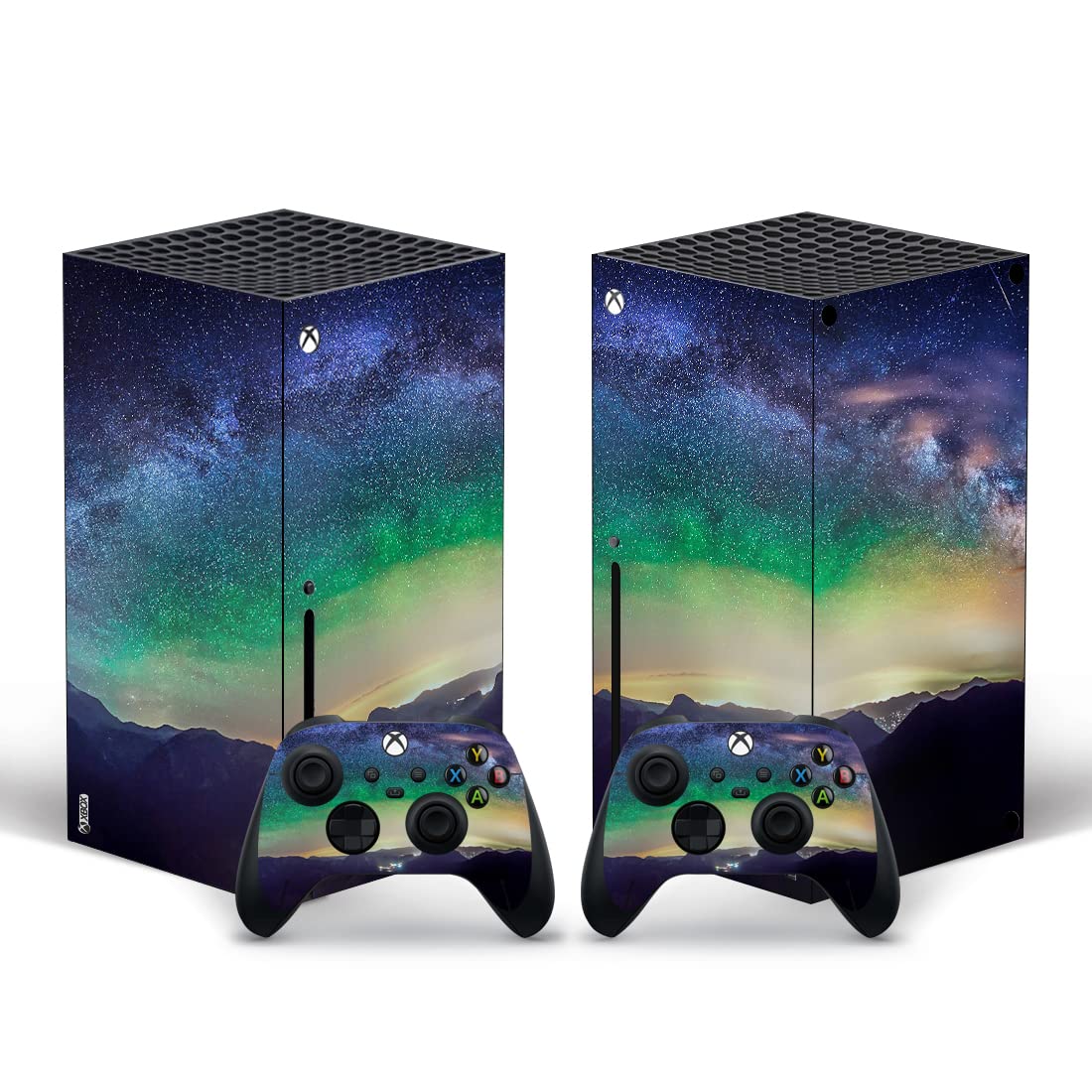 CENSTEEL Xbox Series X Skins Wrap Sticker with Two Free Wireless Controller Decals, Whole Body Protective Vinyl Skin Decal Cover for Microsoft Xbox Series X Console - Gypsophila