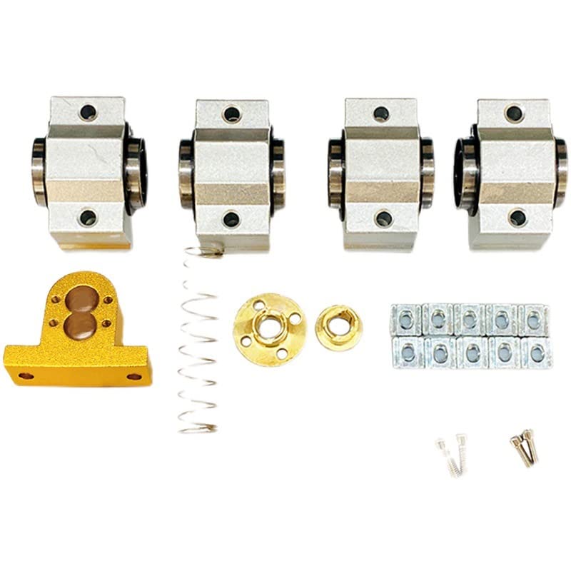 LuTangous CNC 3018-PRO Z-axis Sliding Table Mount Kit, Aluminum Alloy Sliding Table Holder mount for 10mm Diameter Optical Axis Plastic Acrylic PCB PVC Wood Carving Milling Engraving Machine