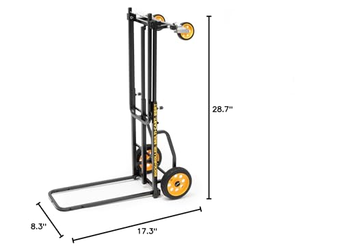 Rock-N-Roller R6RT (Mini) 8-in-1 Folding Multi-Cart/Hand Truck/Dolly/Platform Cart/29" to 42.5" Telescoping Frame/500 lbs. Load Capacity, Black