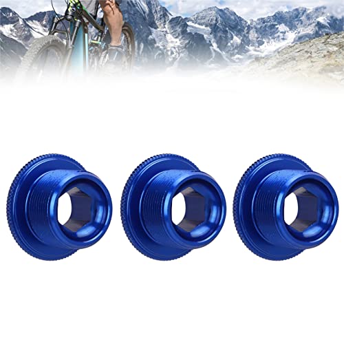 Bike Crank Cover Screws, Aluminum Alloy High Accuracy Rustproof M20 M20 Crank Screw for Road Bikes(Blue)