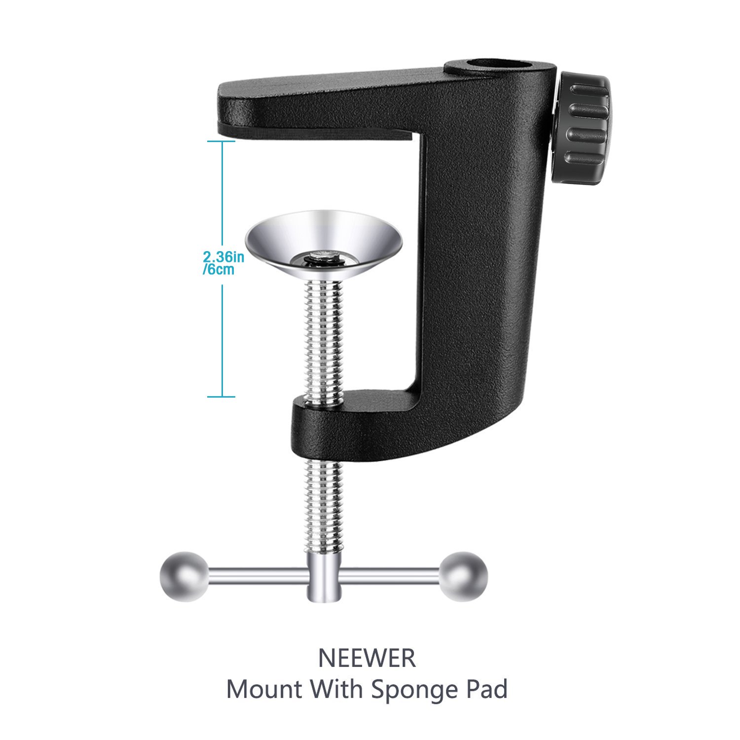 Neewer NW-800 Silver Professional Studio Broadcasting Recording Condenser Microphone & NW-35 Adjustable Recording Microphone Suspension Scissor Arm Stand with Shock Mount and Mounting Clamp Kit