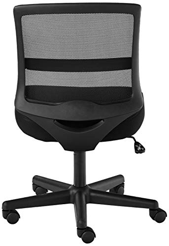HON ValuTask Mid-Back Mesh Task Chair, Armless Black Mesh Computer Chair (HVL206)