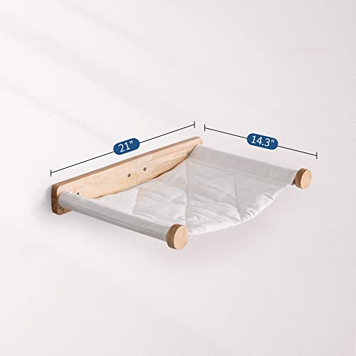 Furmia Cat Wall Hammock, Cat Wall Shelves, Cat Wall Furniture, Cat Wall Bed, Modern Wall Mounted Cat Shelves for Cats up to 40 lbs