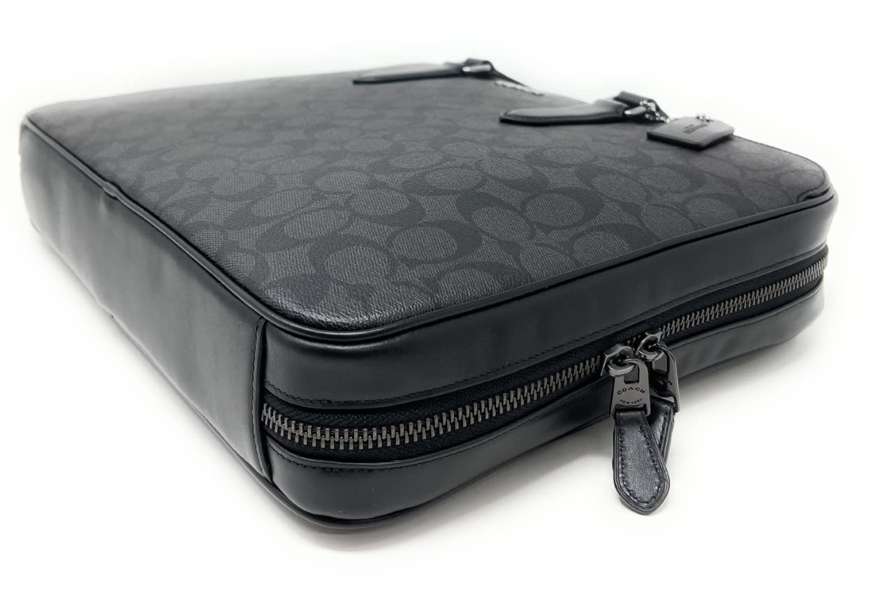 Coach Graham Slim Brief In Signature Canvas, Black