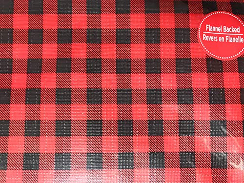 Buffalo Check Flannel Back Table Cover by Celebrate It