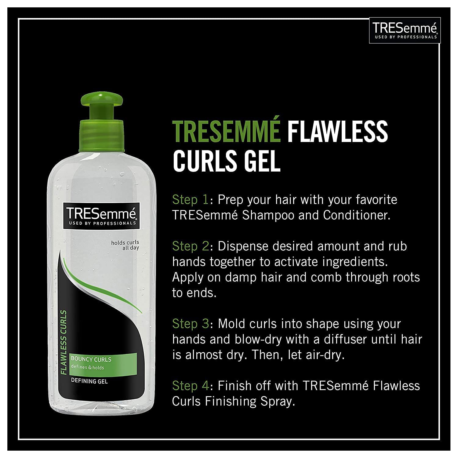 Tresemme Flawless Curls Bouncy Curls Defining Gel,8 Ounce