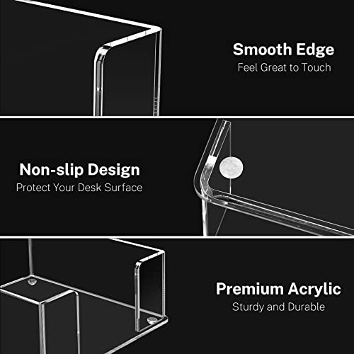 MaxGear Acrylic Cocktail Napkin Holder for Table, Clear Napkins Holder, Beverage Napkin Holders Modern Buffet Paper Napkin Caddy for Bar, Party, Dinner, Kitchen & Dining Room, 5.5 x 5.5 inches