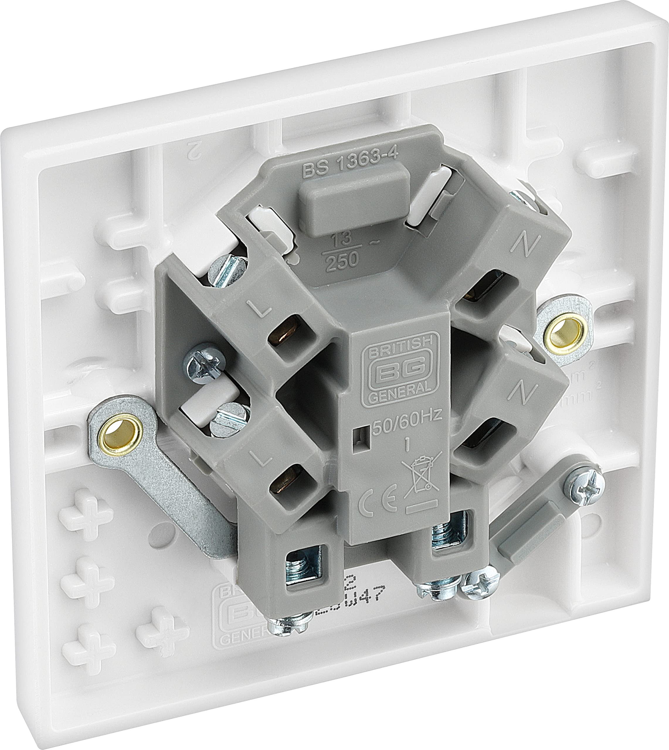 BG Electrical Unswitched Connection Unit, White Moulded, 13 Amp